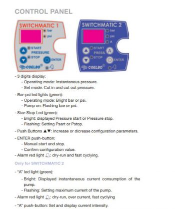 COELBO T-KIT SWITCHMATIC 2 Electronic Pressure Switch | Pumphouse Ireland